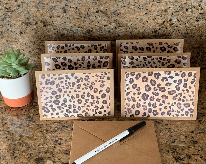 Personalized Stationery | Animal Print Stationary | Neutral Animal ...