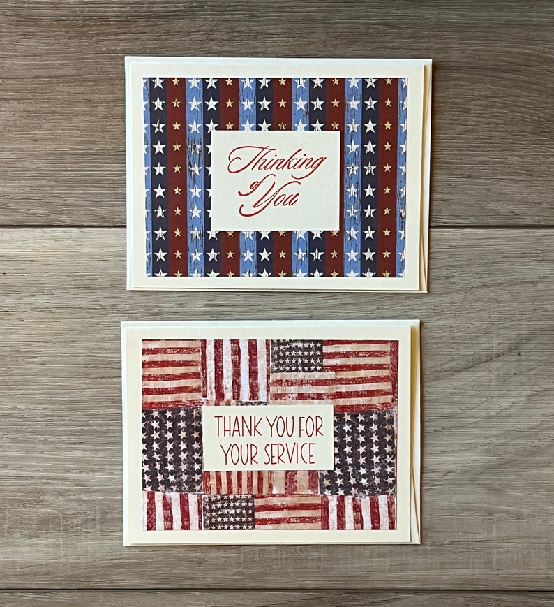 Thank a Veteran Card Assortment, 10 Handmade Cards - Etsy