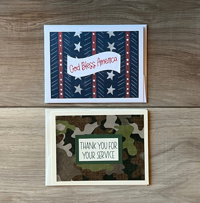 Thank a Veteran Card Assortment 10 Handmade Cards - Etsy