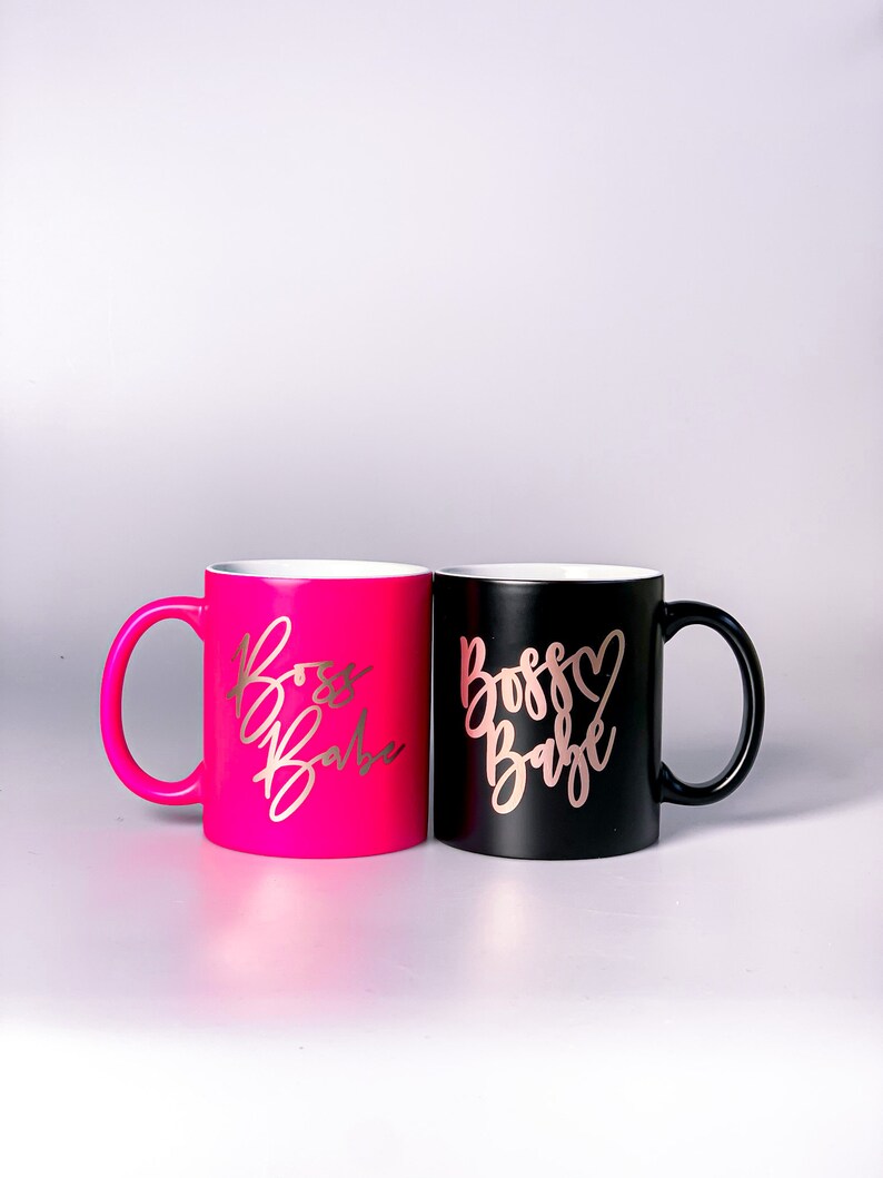 Hot Pink Boss Babe Coffee Mug Girl Boss Gift for Her Woman | Etsy