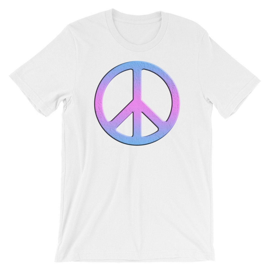 Pink Blue Peace Sign Shirt, Peace Sign Symbol, Peace Shirt, Peace T ...