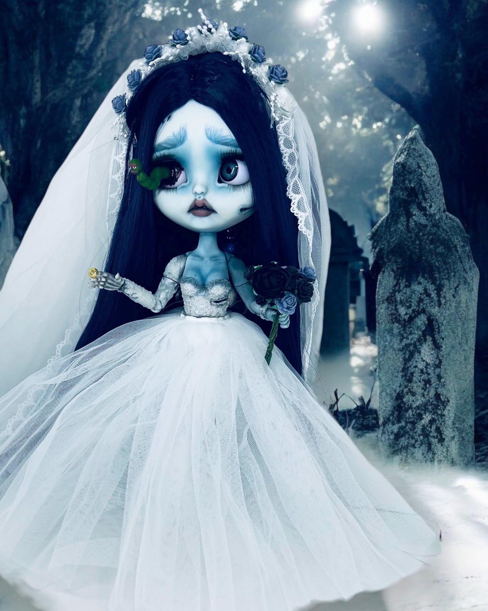 MADE TO ORDER Corpse Bride Inspired Blythe Doll - Etsy