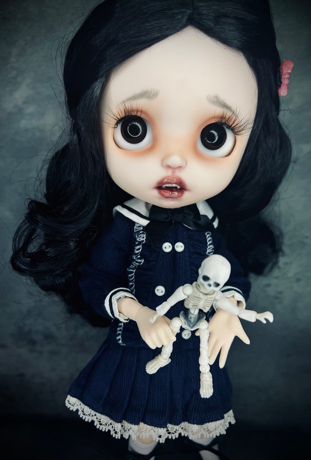 Vampire School Girl, Imogen Blythe Doll Body With Piupiu Resin Head - Etsy