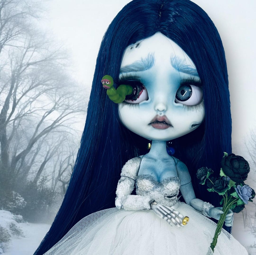 MADE TO ORDER Corpse Bride Inspired Blythe Doll - Etsy