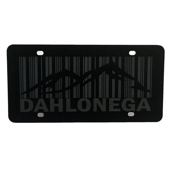 Matte Black Mountain License Plate - Etsy