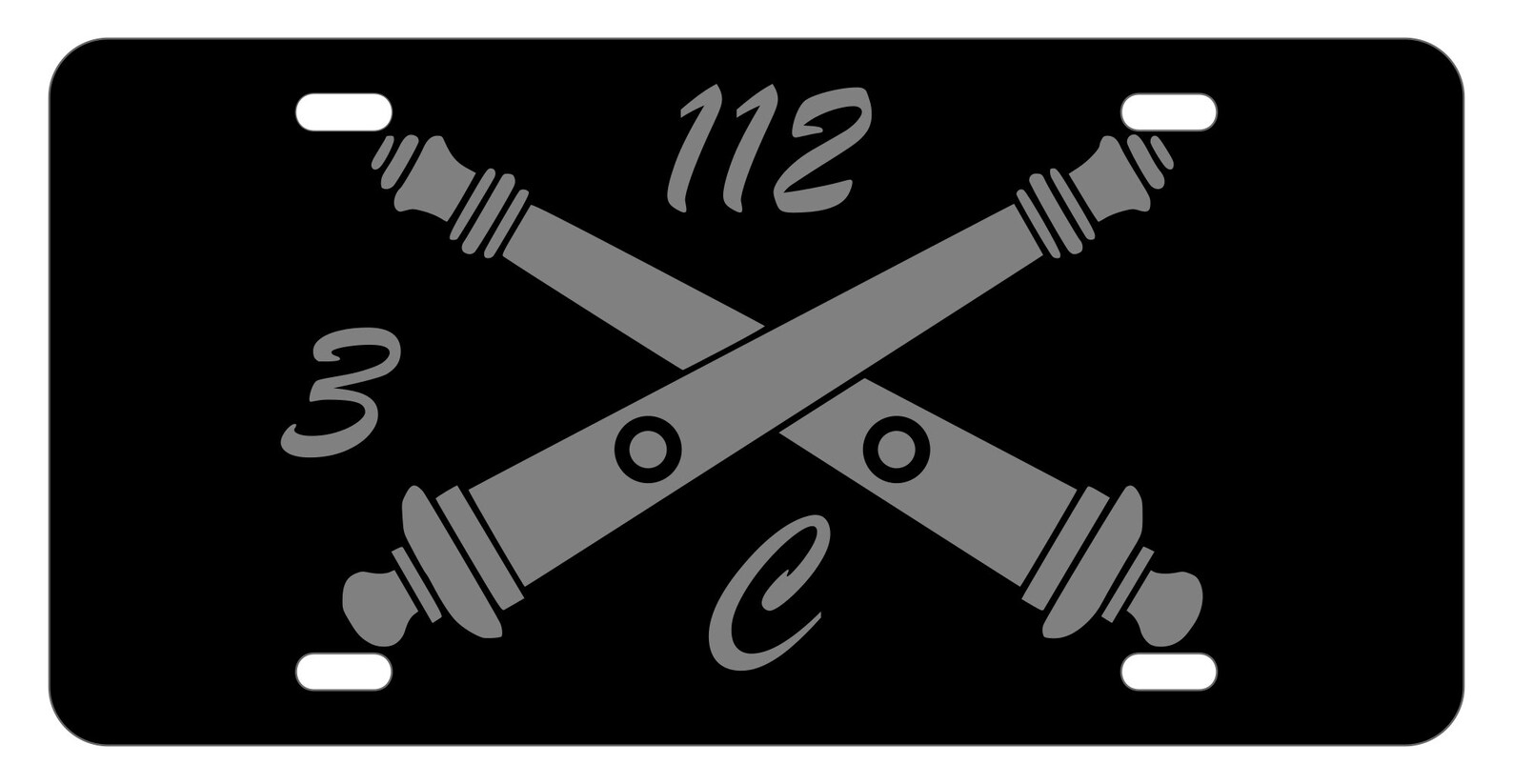 Army Field Artillery license plate matte black subdued | Etsy
