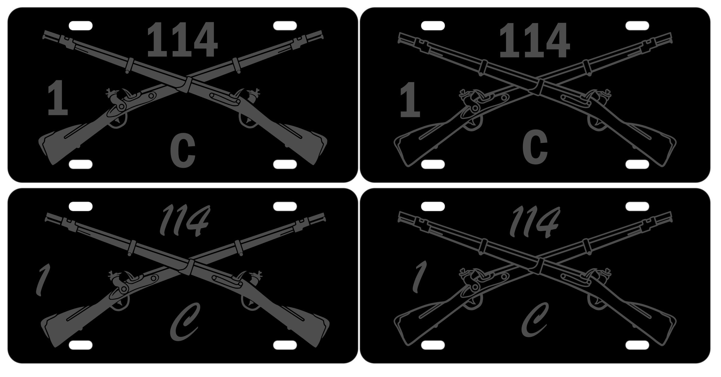 Army Infantry License Plate Matte Black Subdued Anodized | Etsy