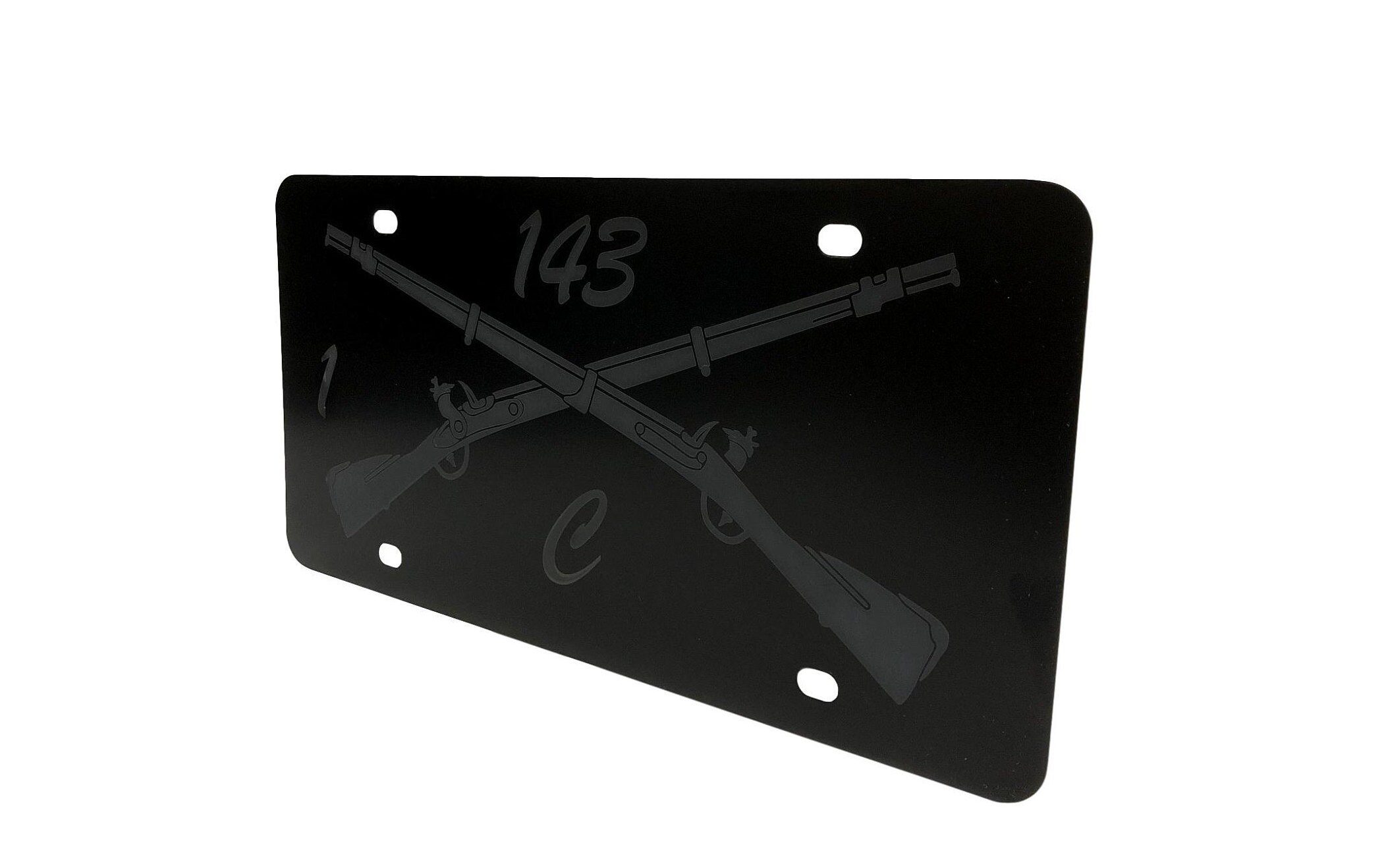 Army Infantry License Plate Matte Black Subdued Anodized | Etsy