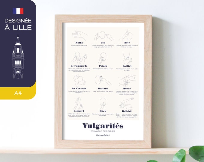 Affiche Insultes Langue Des Signes A4 Etsy France