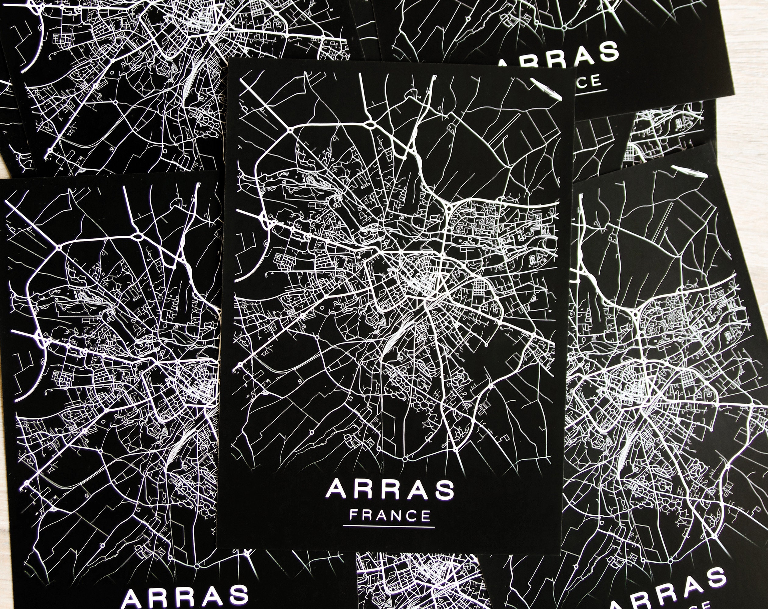 Affiche Arras Map Format A4 Etsy