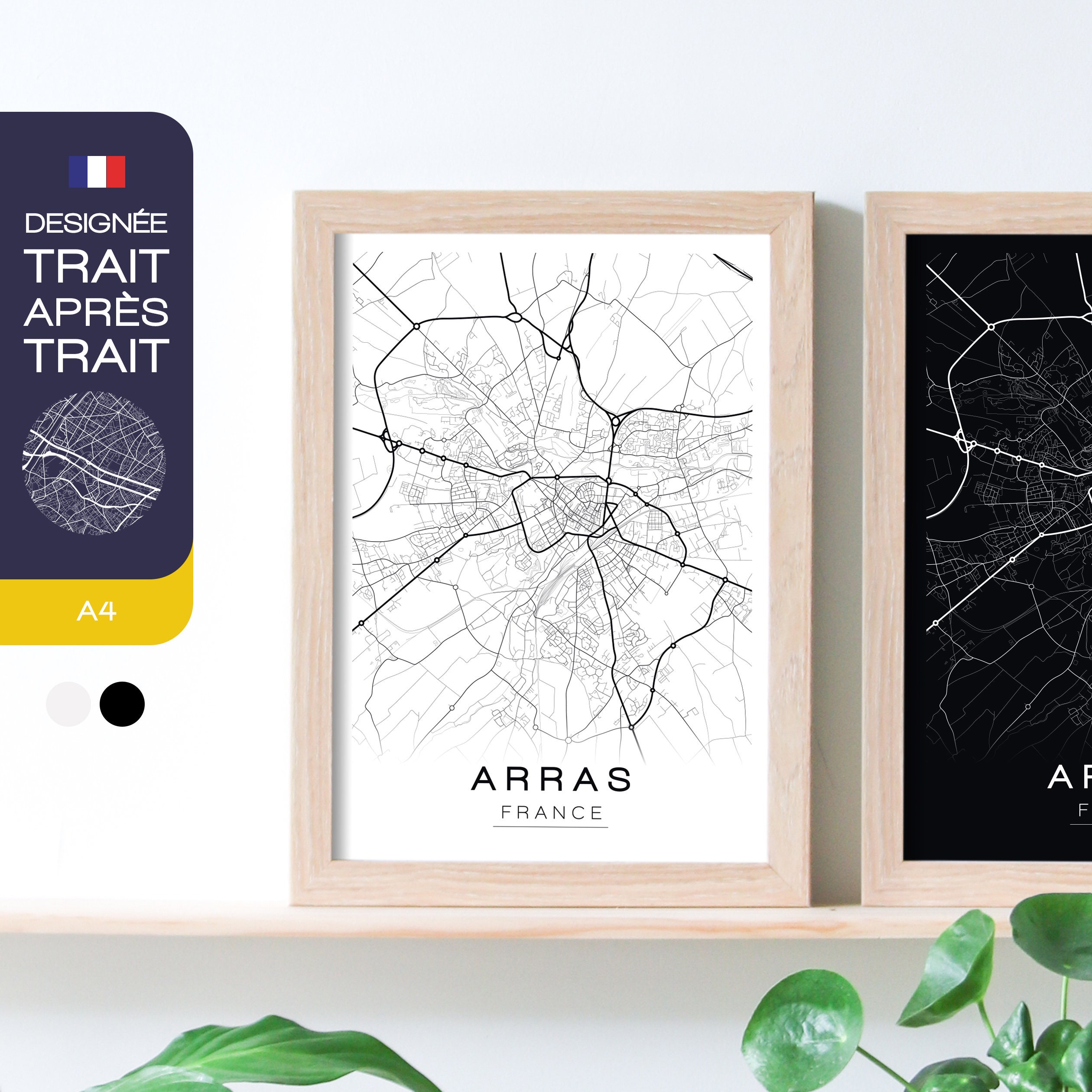 Affiche Arras Map Format A4 Etsy