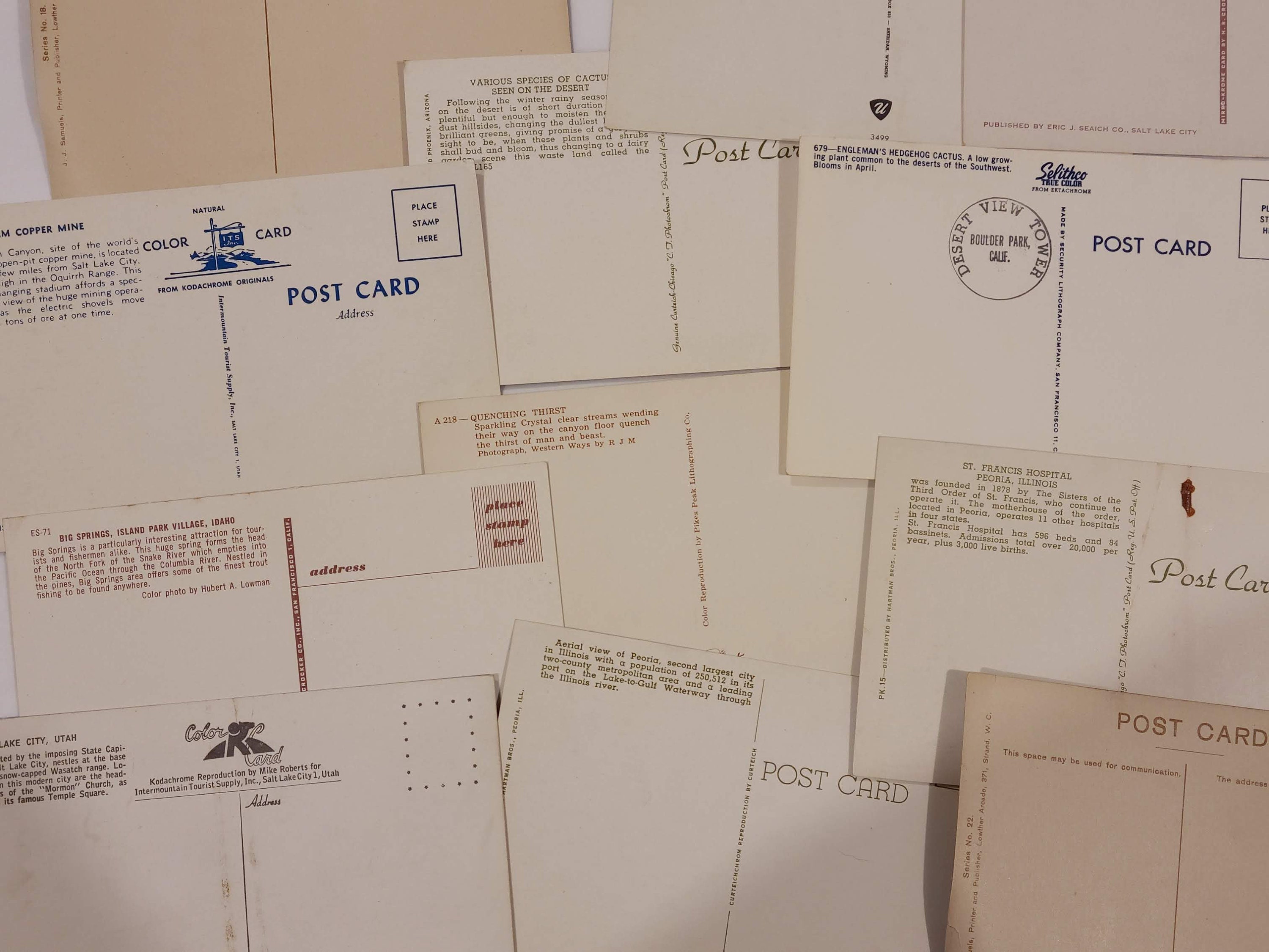 Vintage Postcards / Vintage Linen Photo Postcards, Postcard Lot ...