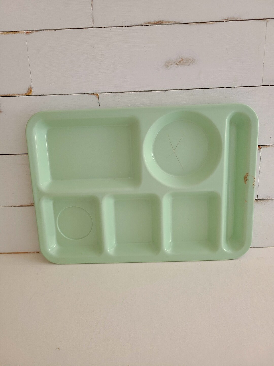 Vintage Plastic Lunch Tray / Divided Food Tray, Plastic Serving Tray ...
