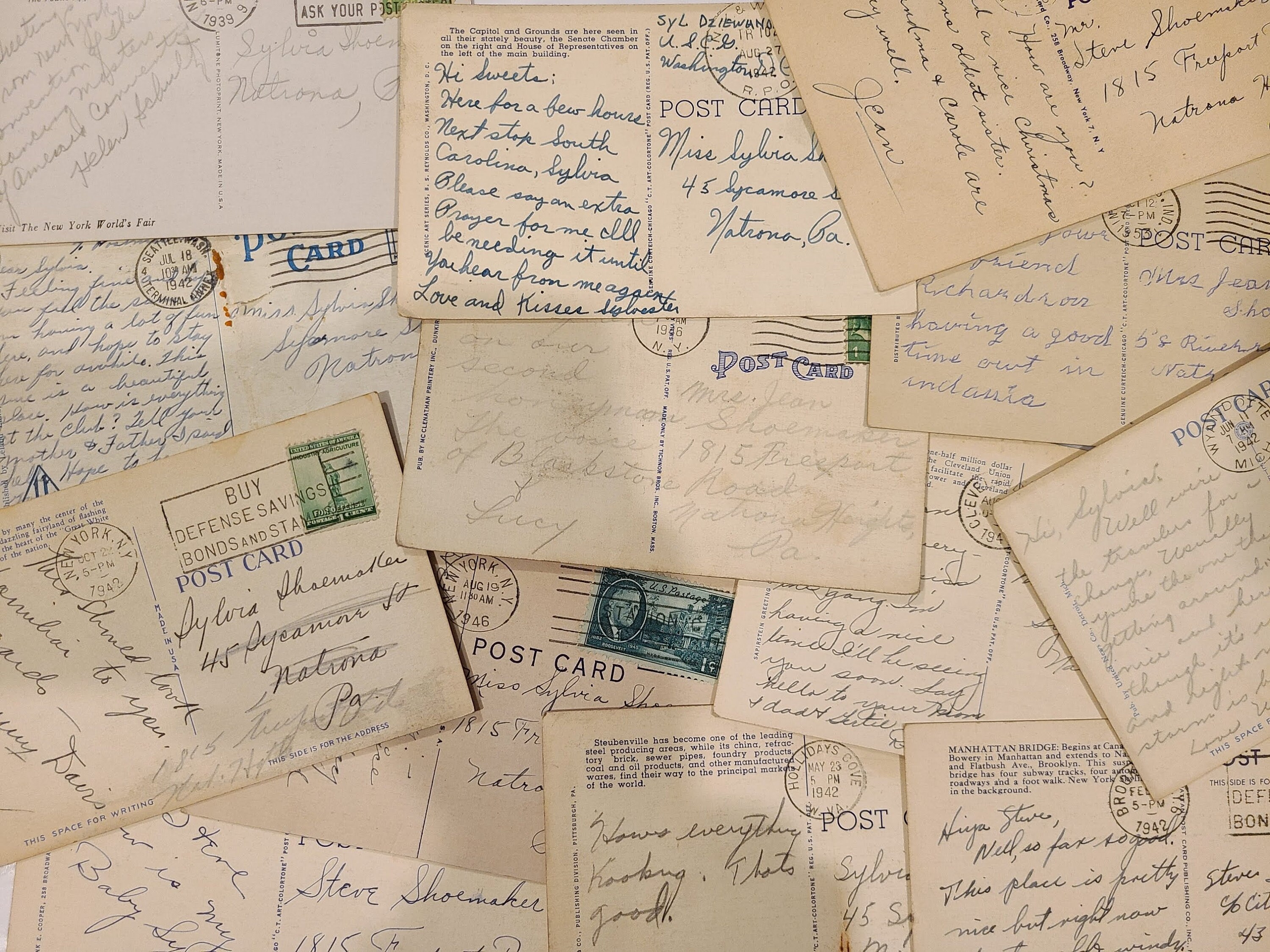 Vintage Postcards / Vintage Linen Photo Postcards, Postcard Lot ...