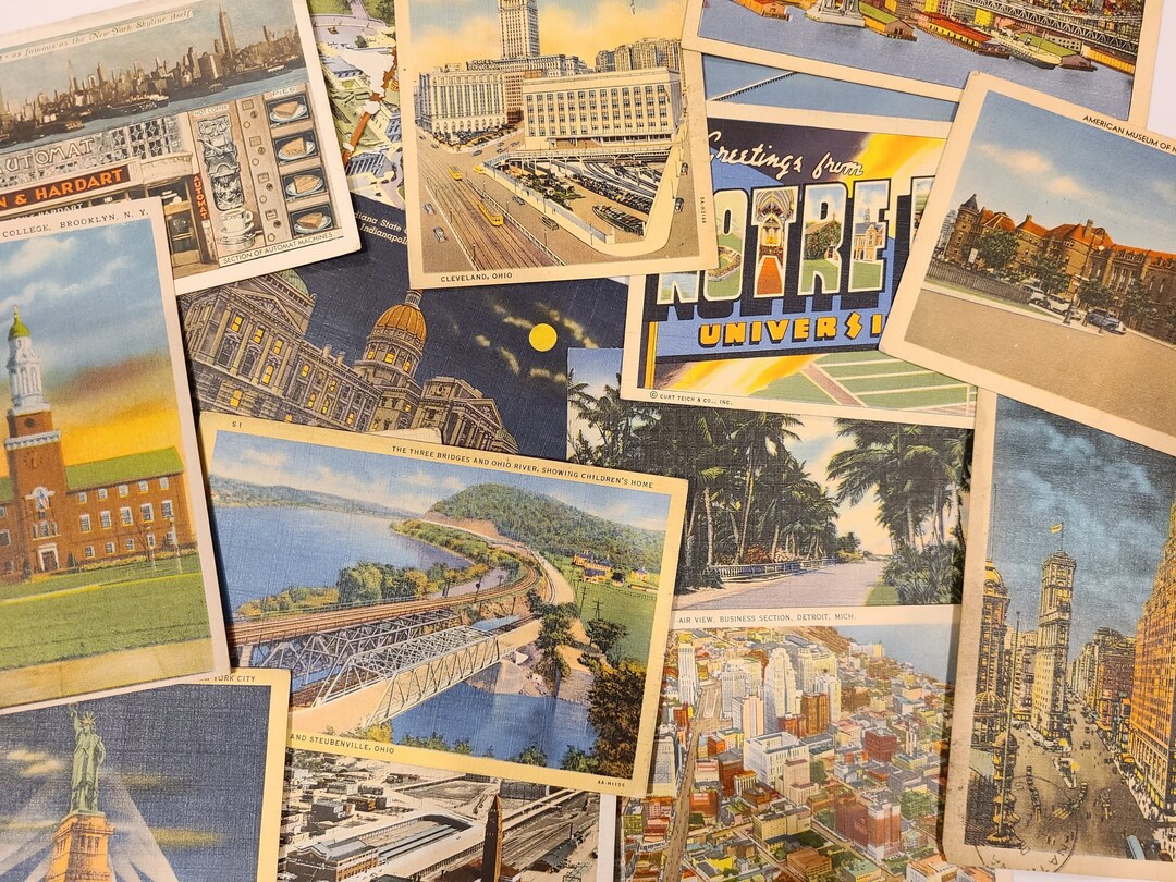 Vintage Postcards / Vintage Linen Photo Postcards, Postcard Lot ...
