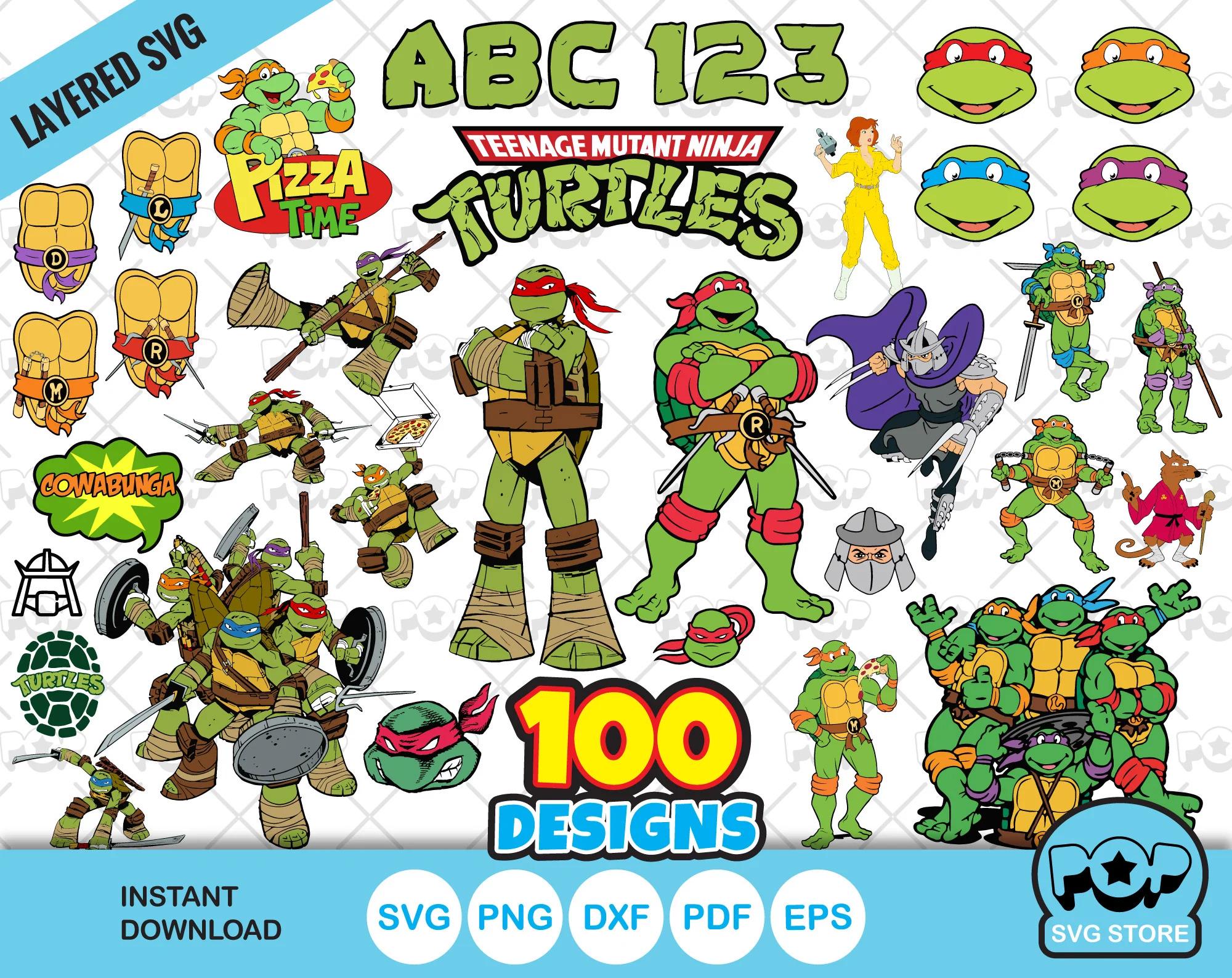 Ninja Turtles Clipart + Alphabet, Teenage Mutant Ninja Turtles SVG ...