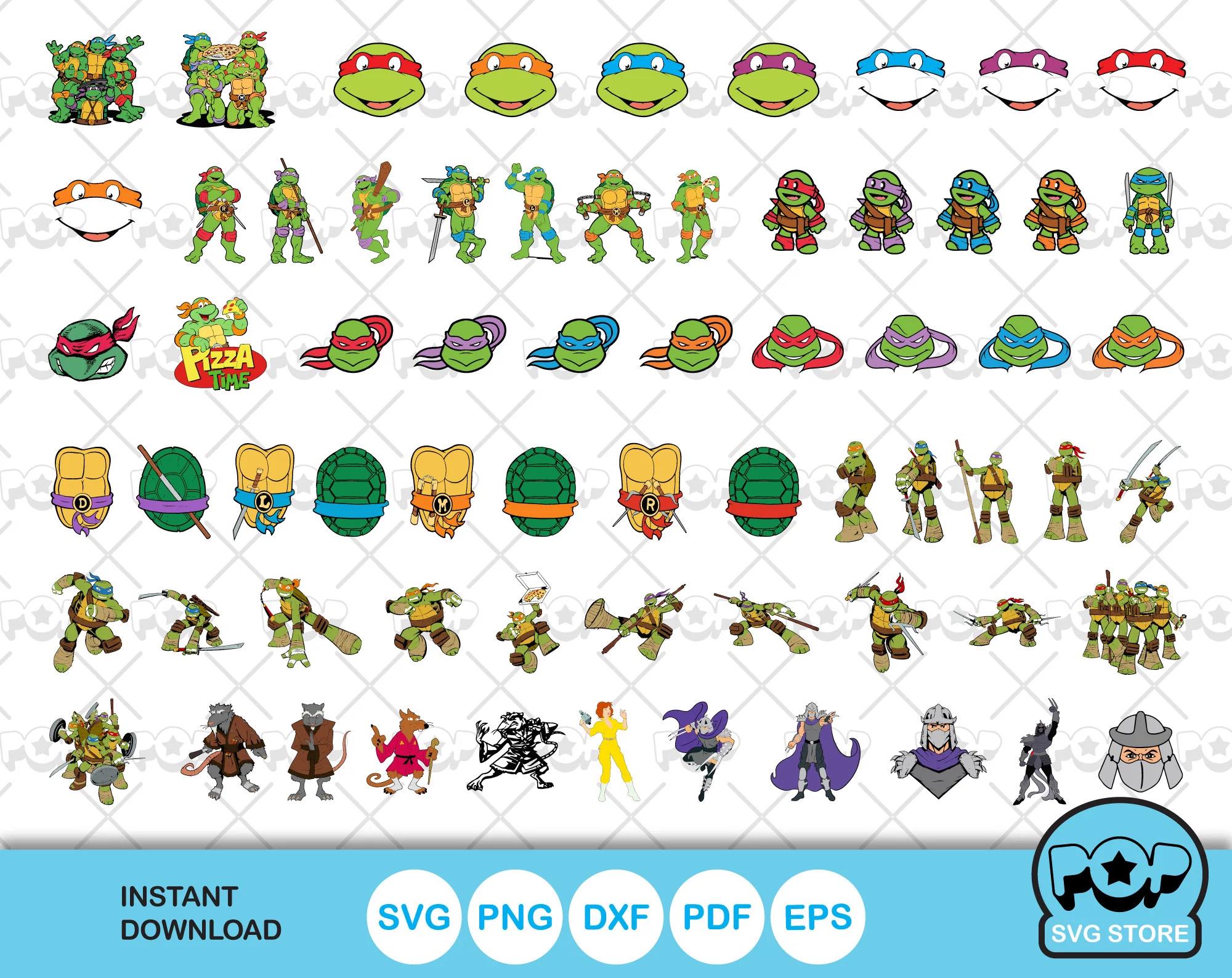 Ninja Turtles Clipart + Alphabet, Teenage Mutant Ninja Turtles SVG ...