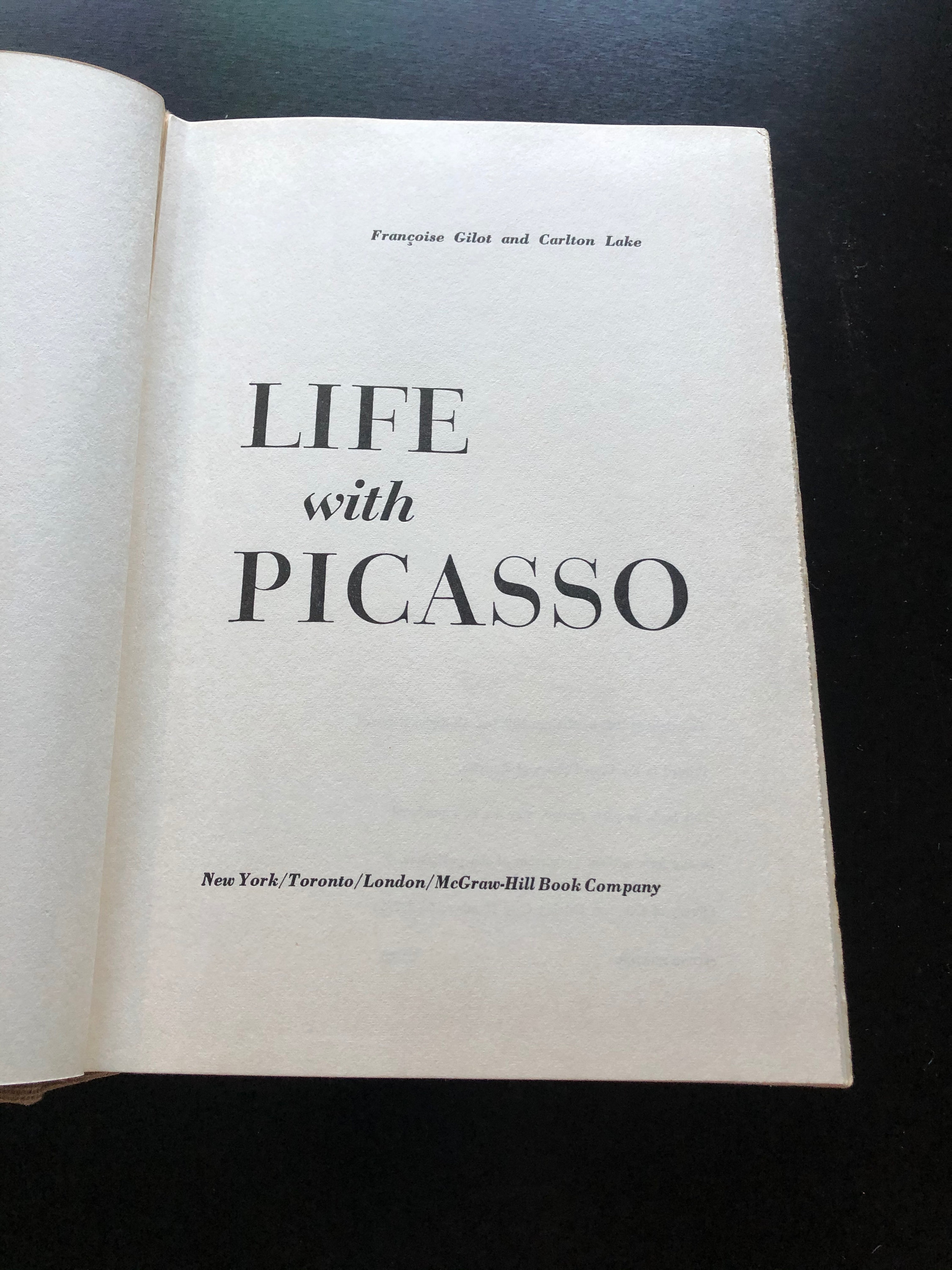 Life With Picasso, by Francoise Gilot and Carlton Lake, Mcgraw Hill ...