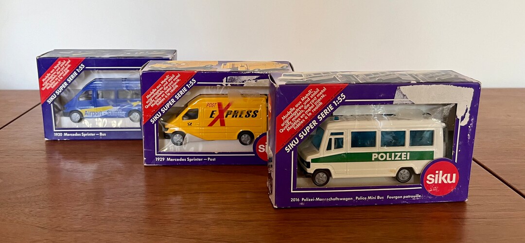 Set of Three Vintage Siku Die-cast Work Vans. - Etsy