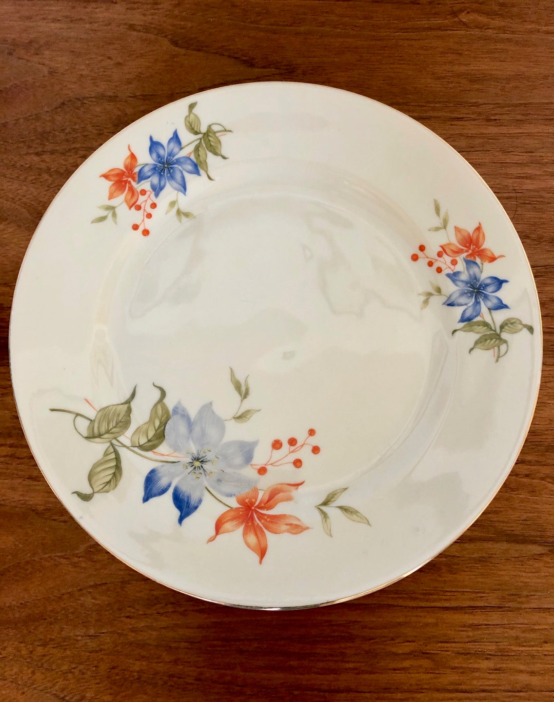 Vintage China Dinner Plates With Floral Motif, Set of 6 - Etsy