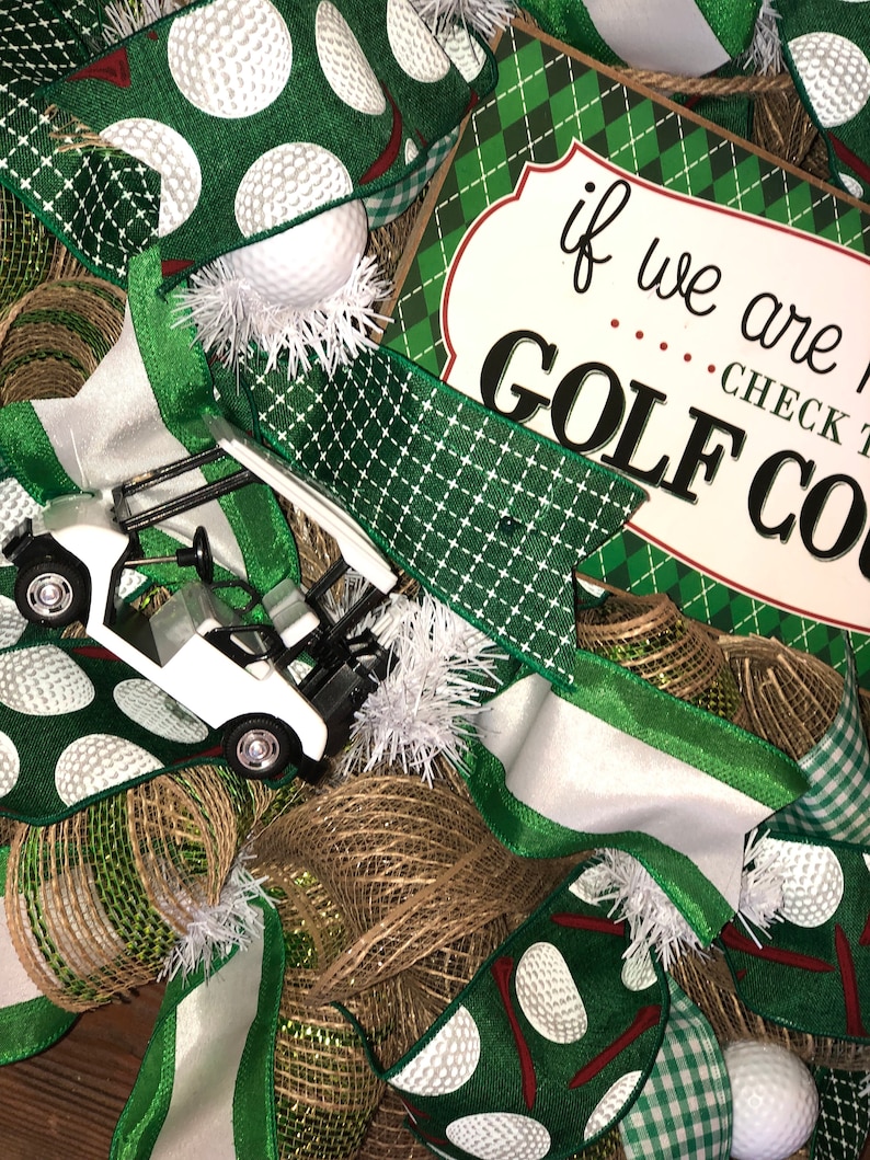 Golf Wreath Golf Front Door Wreath Golf Cart Wreath Golf - Etsy