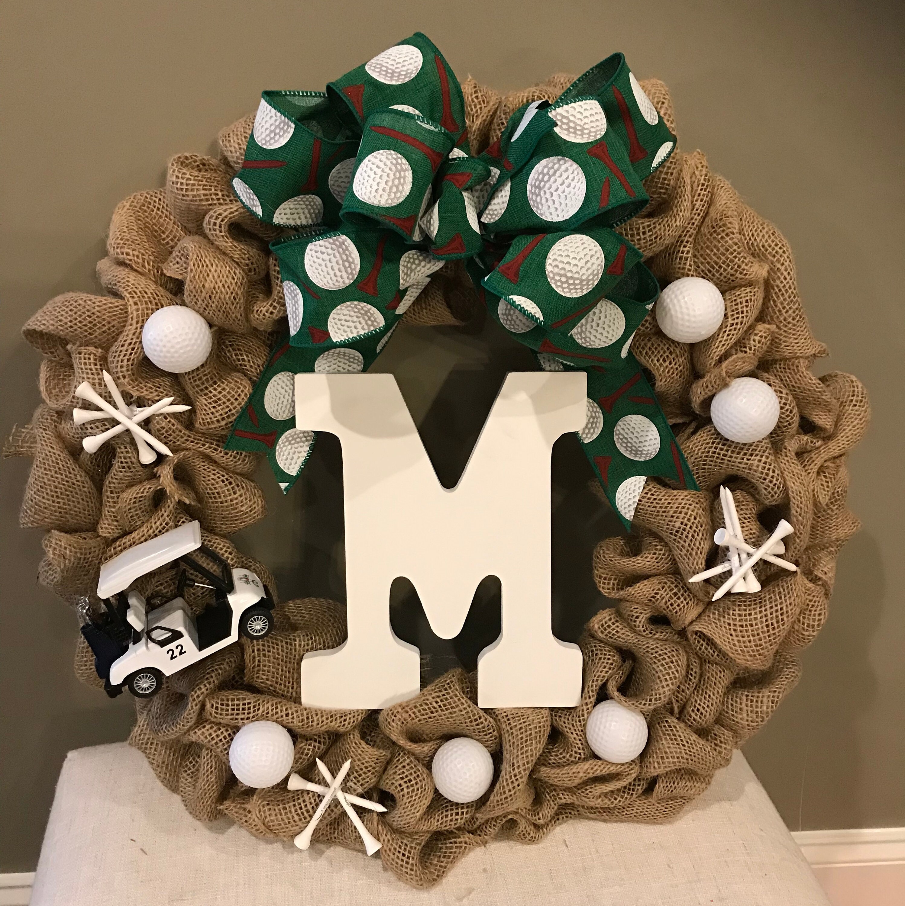 Custom Front Door Golf Wreath, Masters Wreath, Golf Wreath, Wreaths ...