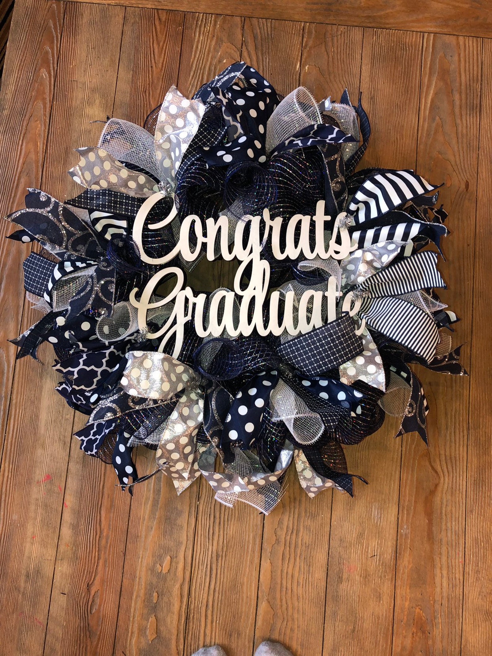 Congrats Graduate Front Door Wreath College or High School - Etsy