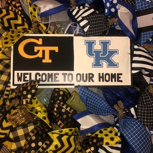 Welcome to Our Home Football Wreath, Football Rival Wreath, College ...