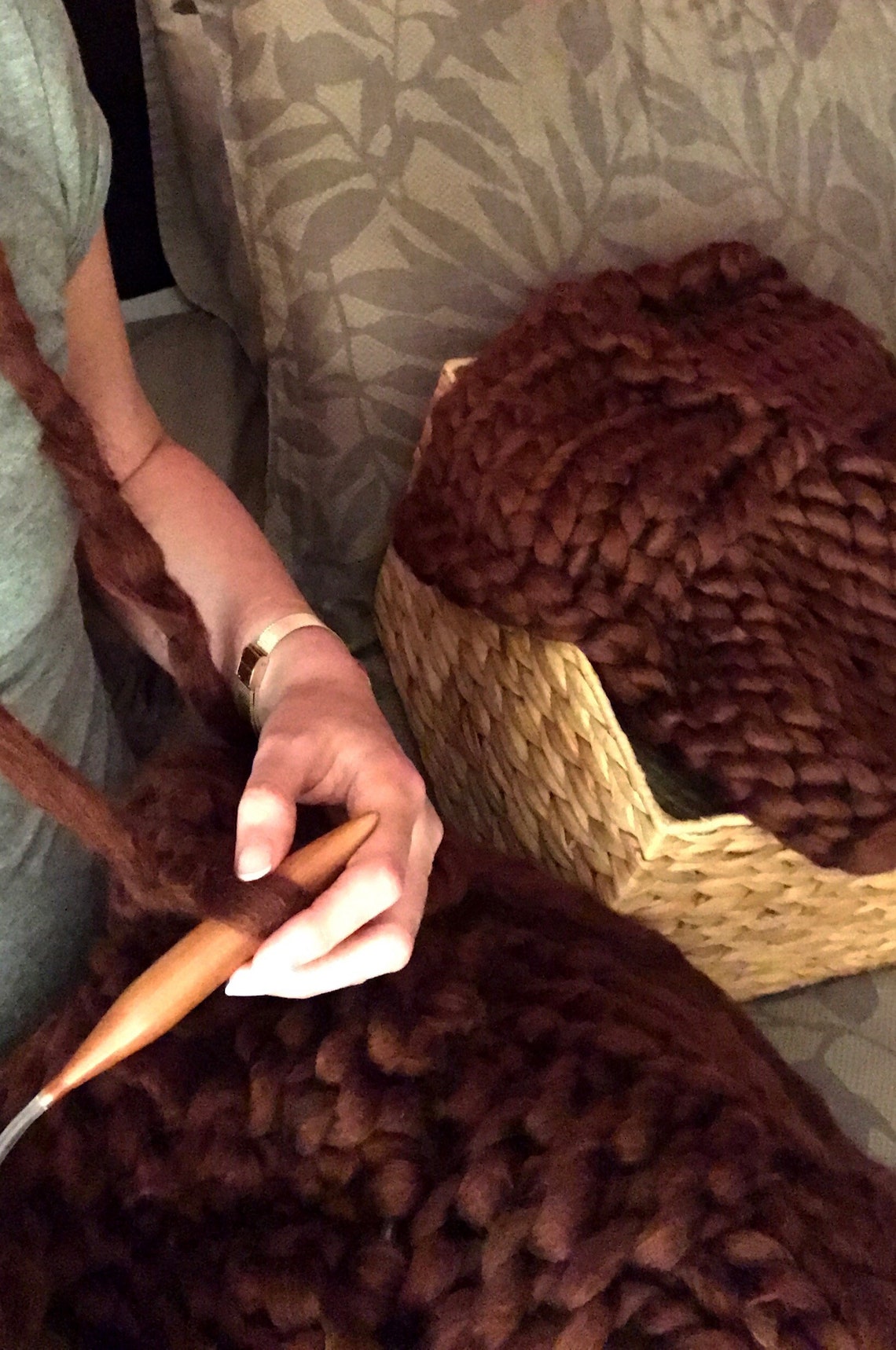 Hand Knitted, Wool Bed Cover - Etsy UK