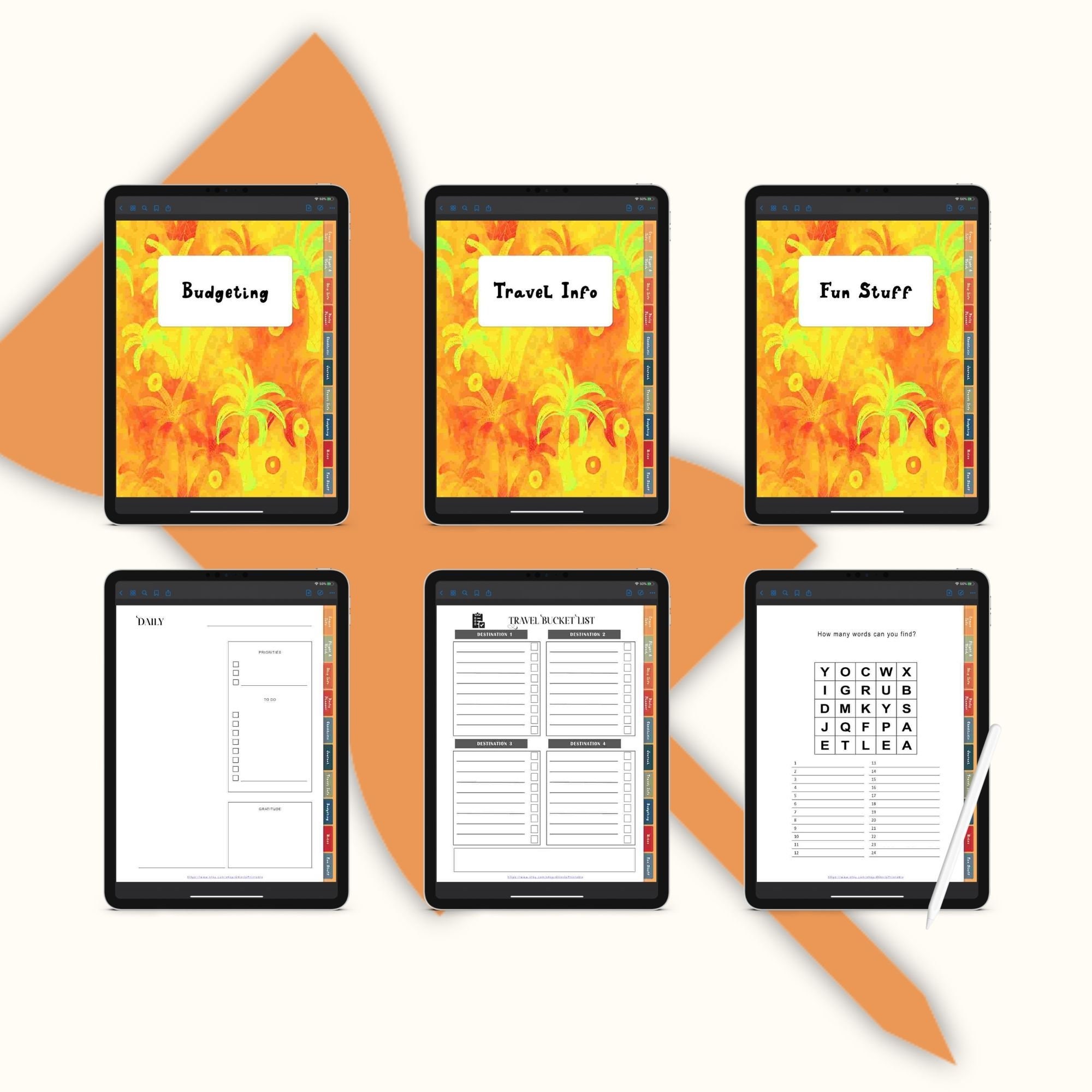 Cruise Themed Digital Planner | Goodnotes, Ipad, PREMIUM Hyperlinked ...