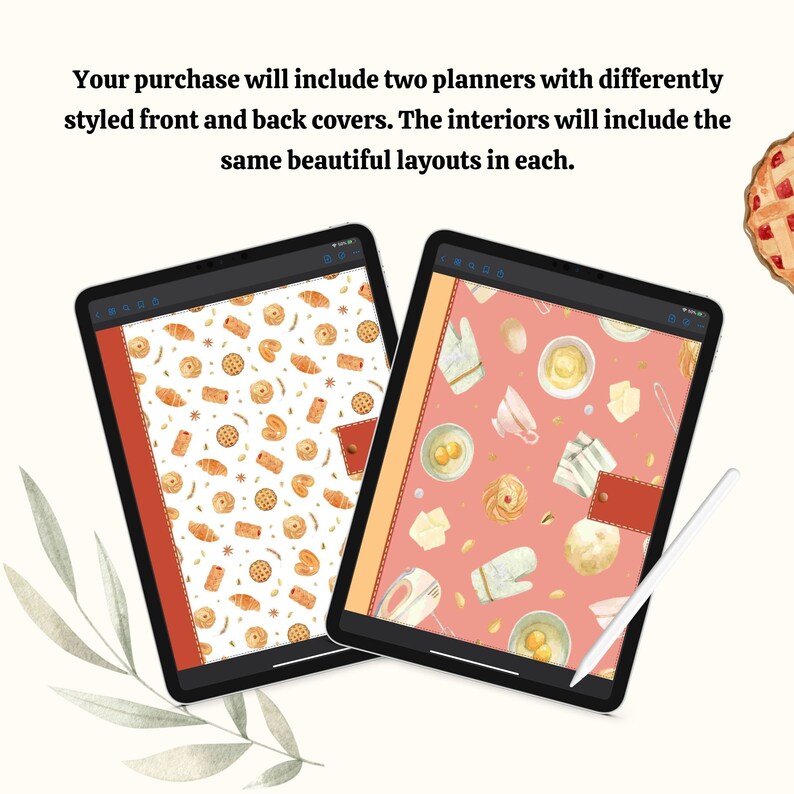 Baking Themed Digital Planner | Goodnotes, Ipad, PREMIUM Hyperlinked ...