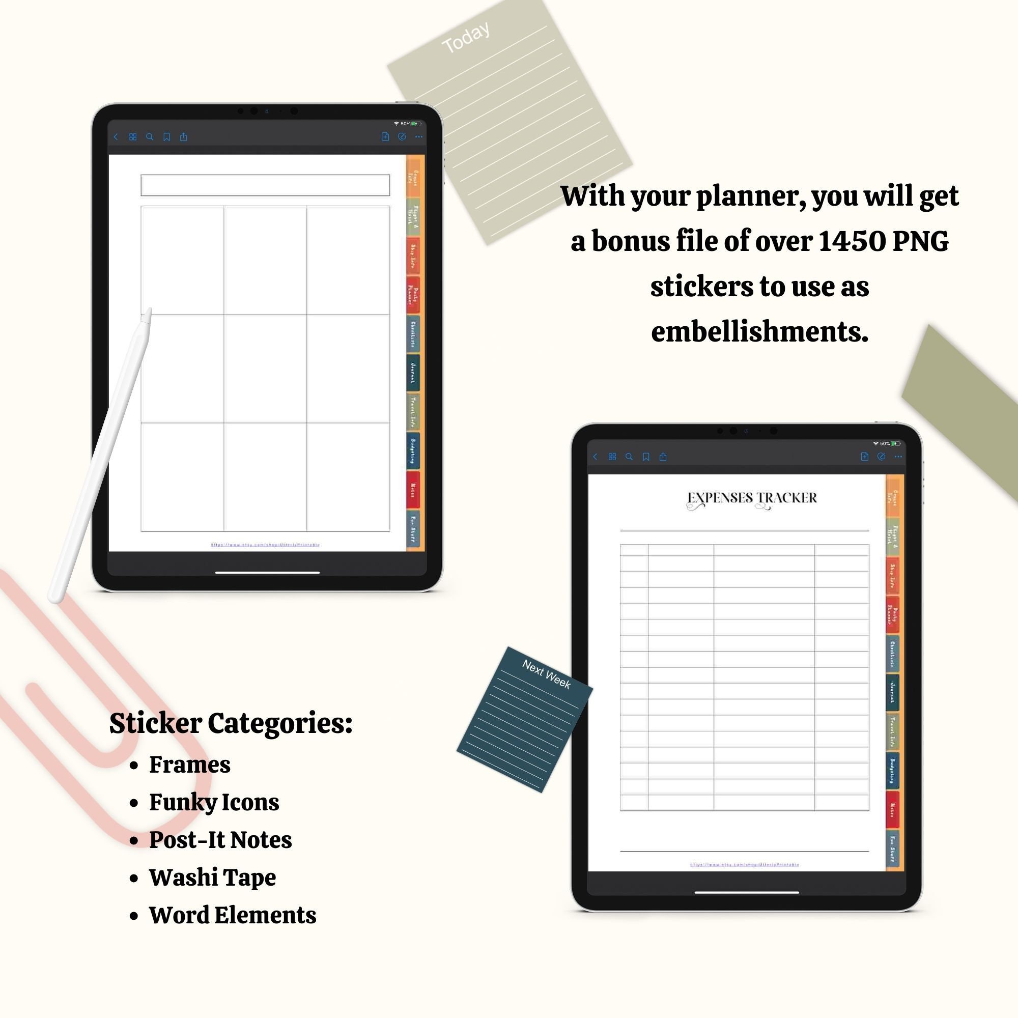Cruise Themed Digital Planner | Goodnotes, Ipad, PREMIUM Hyperlinked ...