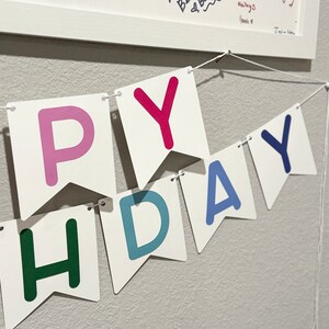 Rainbow Happy Birthday Banner - Etsy