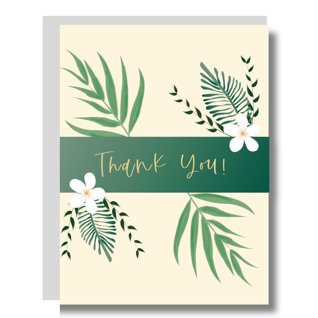 Thank You Tropical Card - Etsy