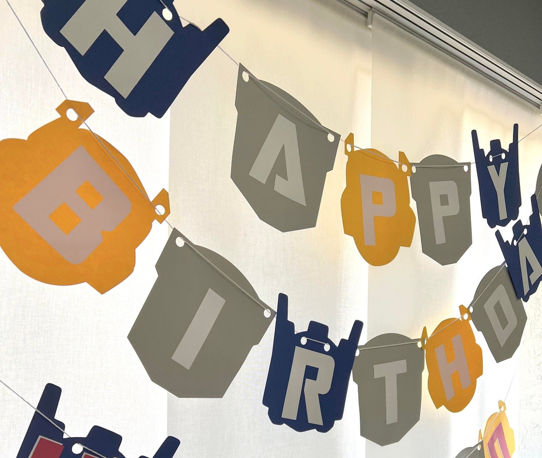 Personalized Transformers happy Birthday Banner - Etsy