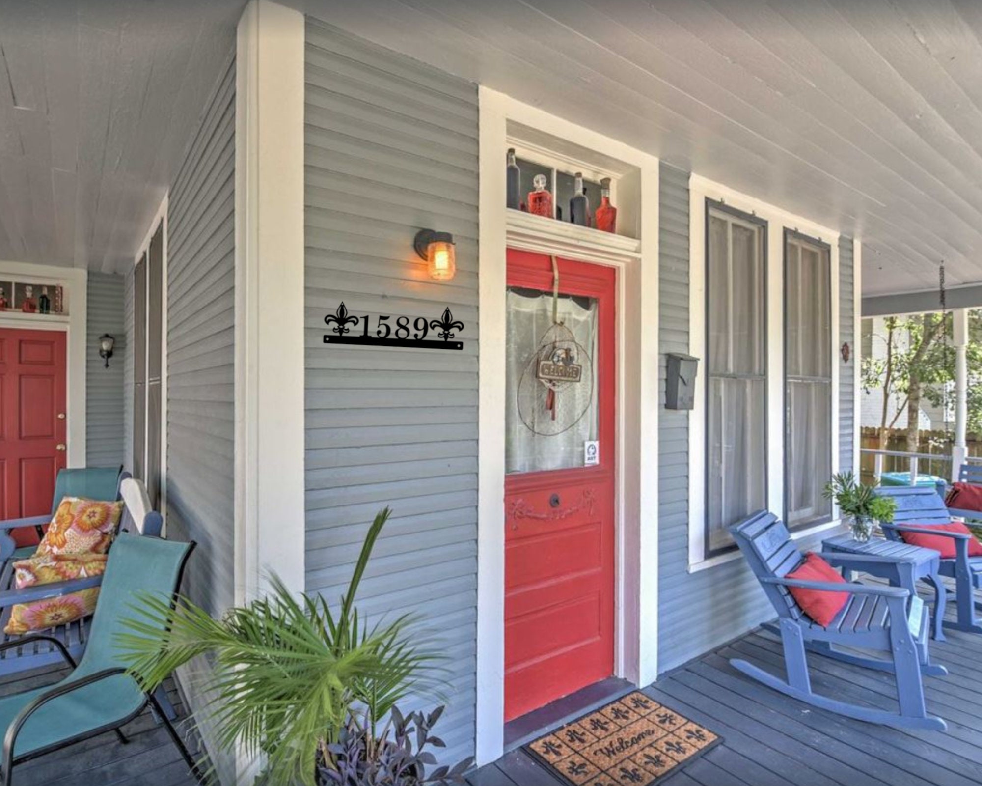 Fleur-de-lis Address Sign Metal FDL Number Sign Metal - Etsy