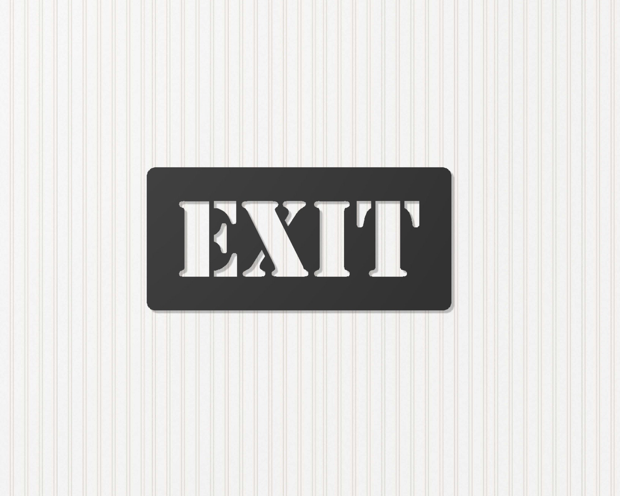 Exit Metal Sign, Metal Home Decor, Exit Sign - Etsy