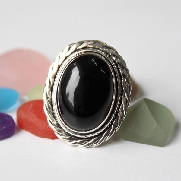Black Onyx Ring - Etsy