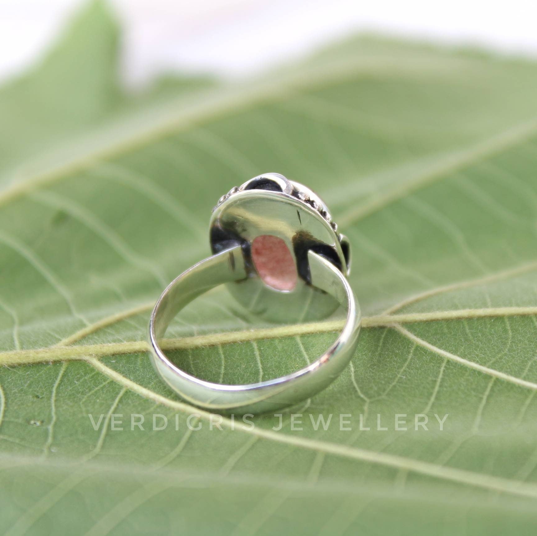 Beautiful Strawberry Quartz Ring Sterling Silver Statement - Etsy