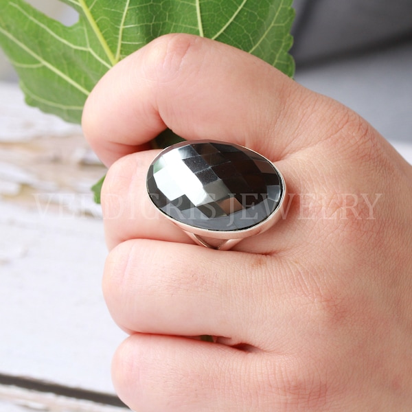 Hematite Ring - Etsy