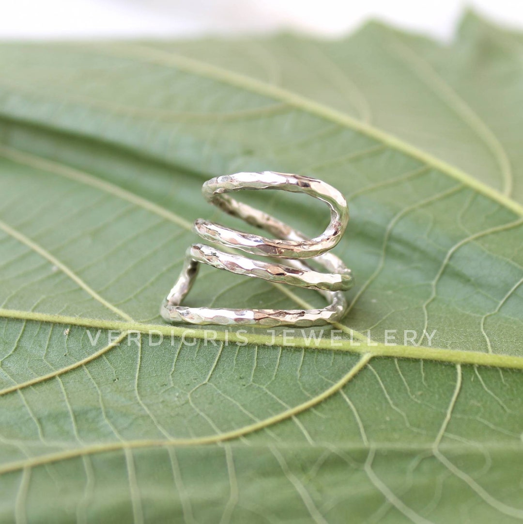 Sterling Silver Ring, Stacking Ring, Avant Garde Ring, Adjustable ...