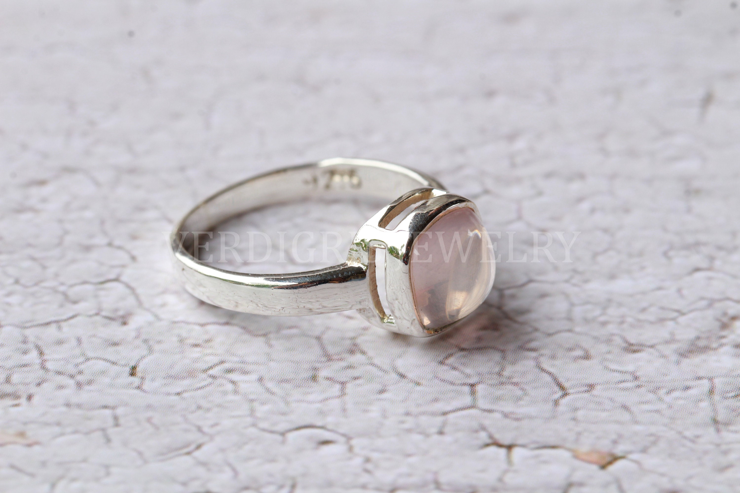 Beautiful rose quartz ring Sterling silver statement ring | Etsy
