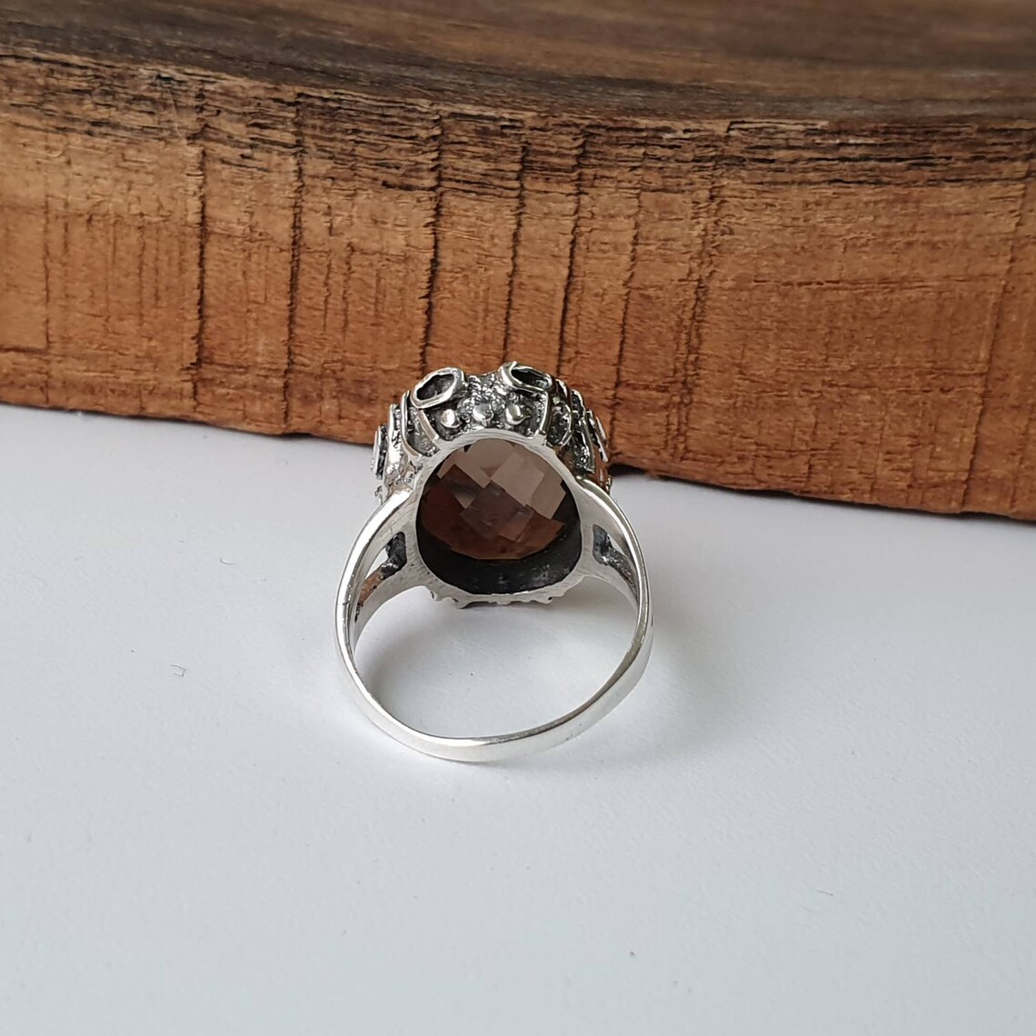 Beautiful smoky quartz ring Sterling silver statement ring | Etsy