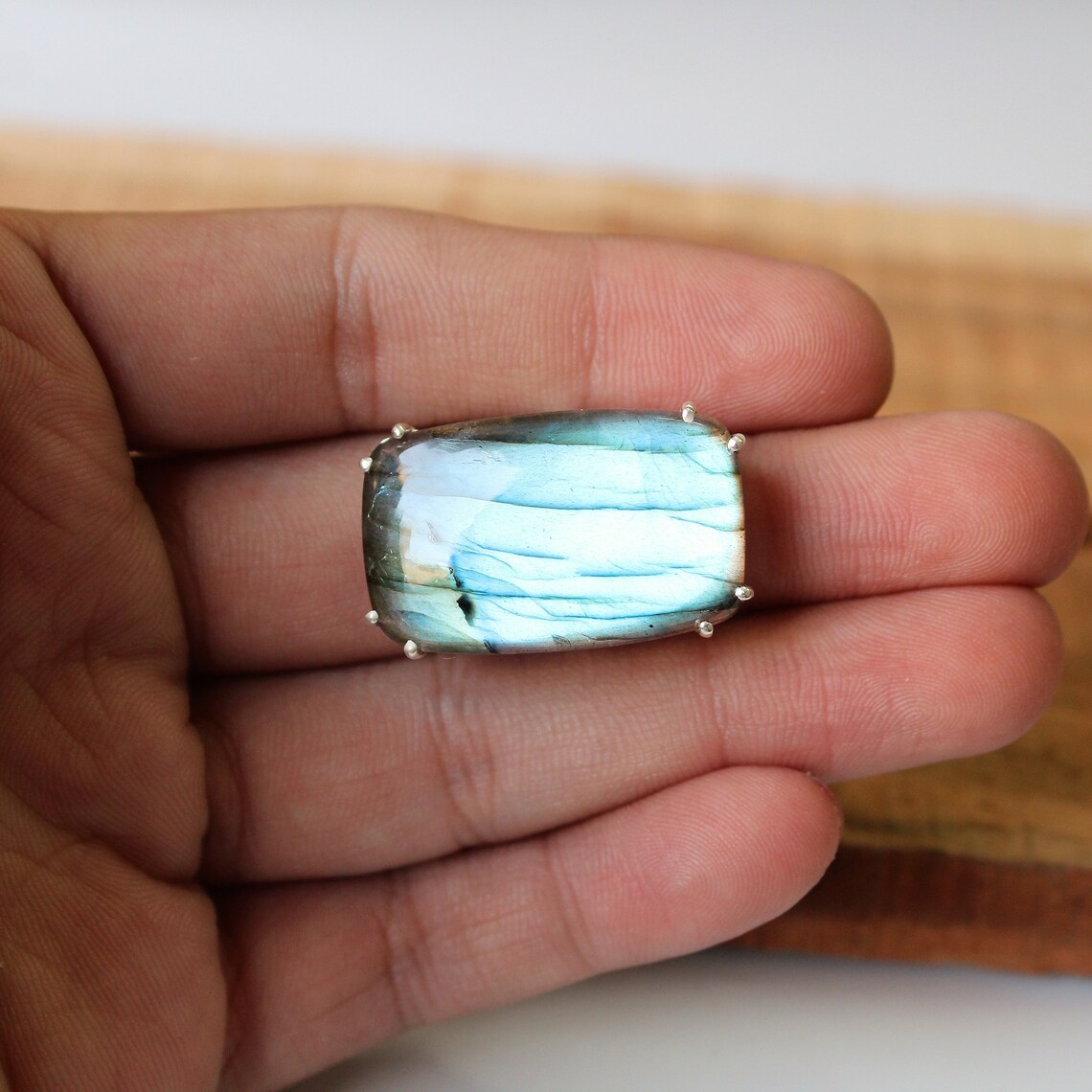 Large labradorite ring Sterling Silver ring statement ring | Etsy