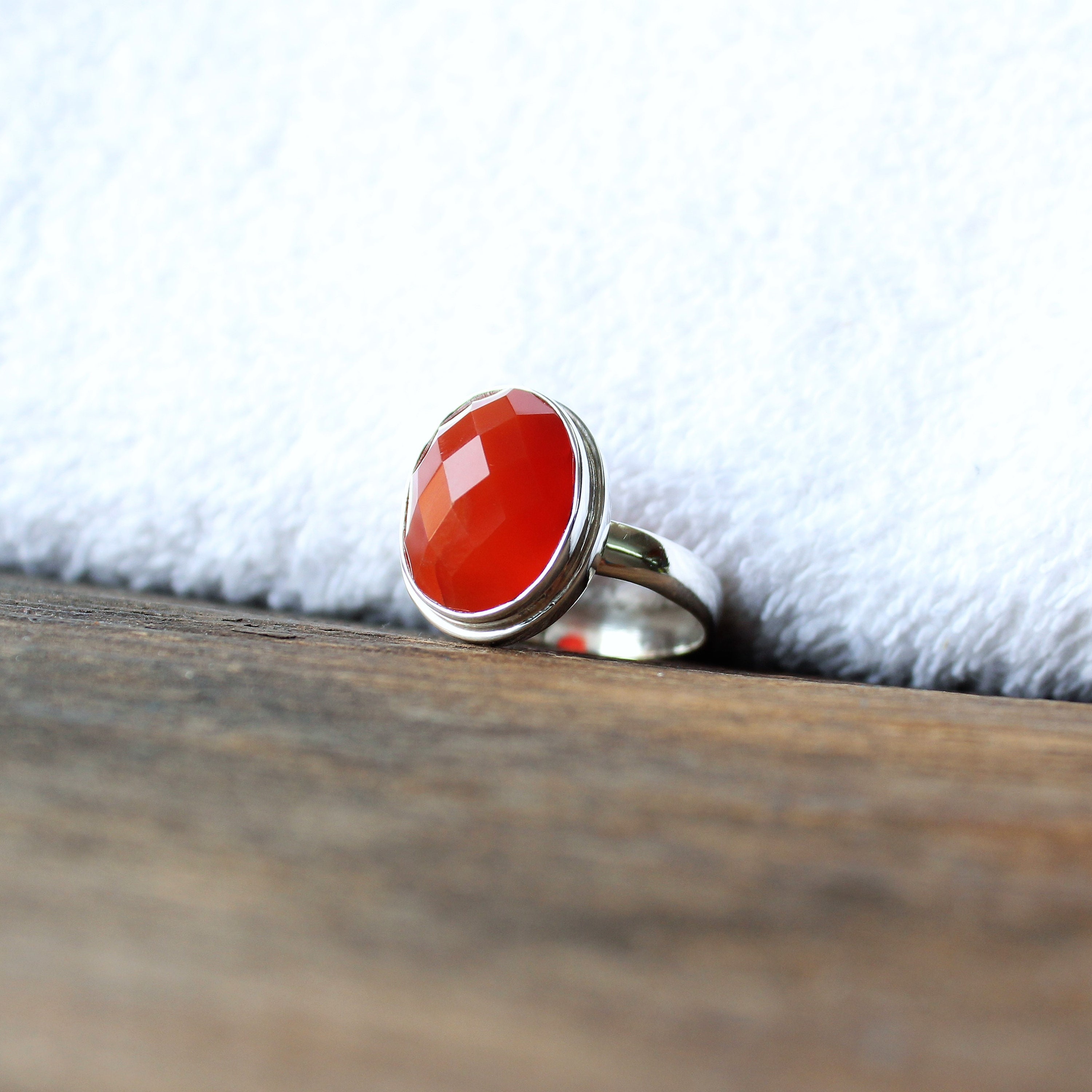 Red Onyx Ring Bold Sterling Silver Statement Ring - Etsy