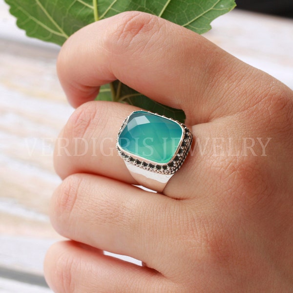 Chalcedony Ring - Etsy