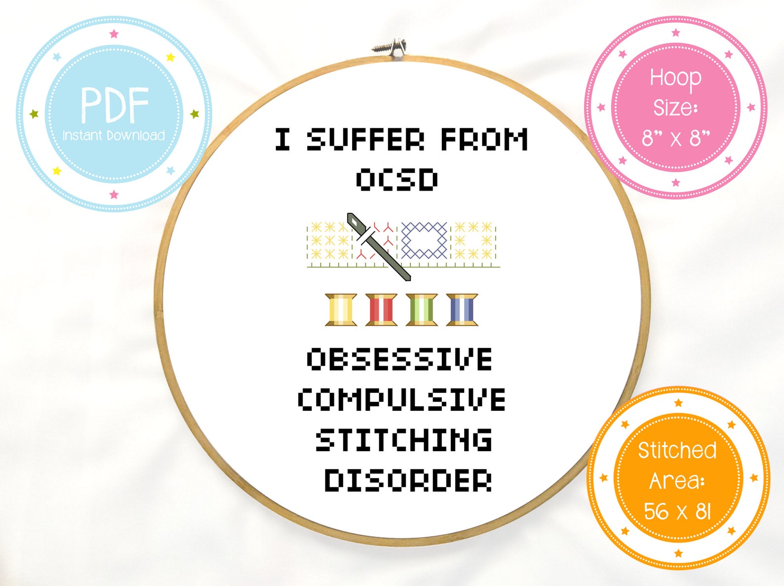 Obsessive Compulsive Stitching Disorder Funny Cross Stitcher - Etsy