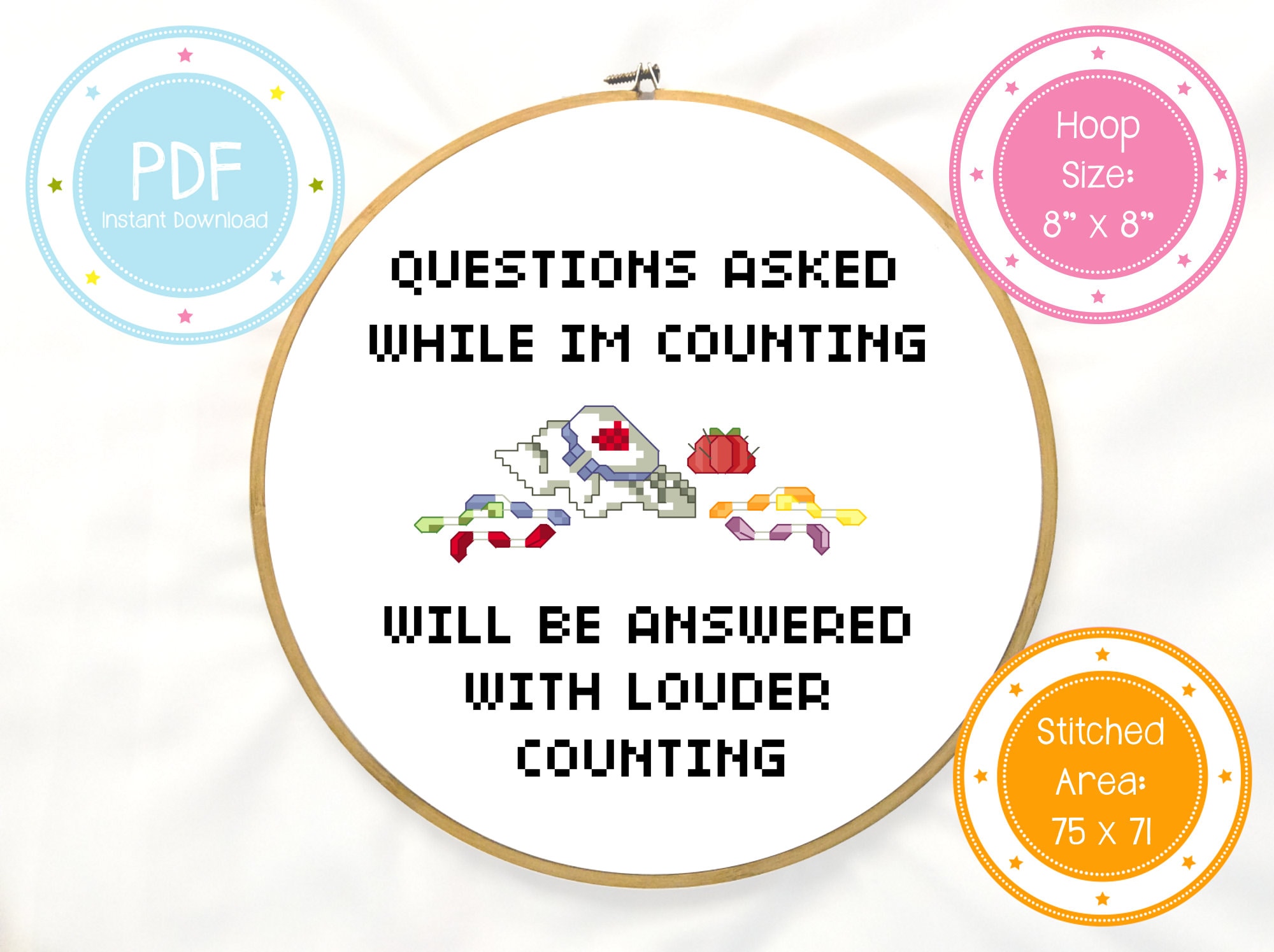 Funny Embroidery Stitch Counting Crafting Meme Cross Stitch - Etsy