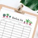 Printable Reading Log for Plant Lovers - Minimal Planner Printable ...