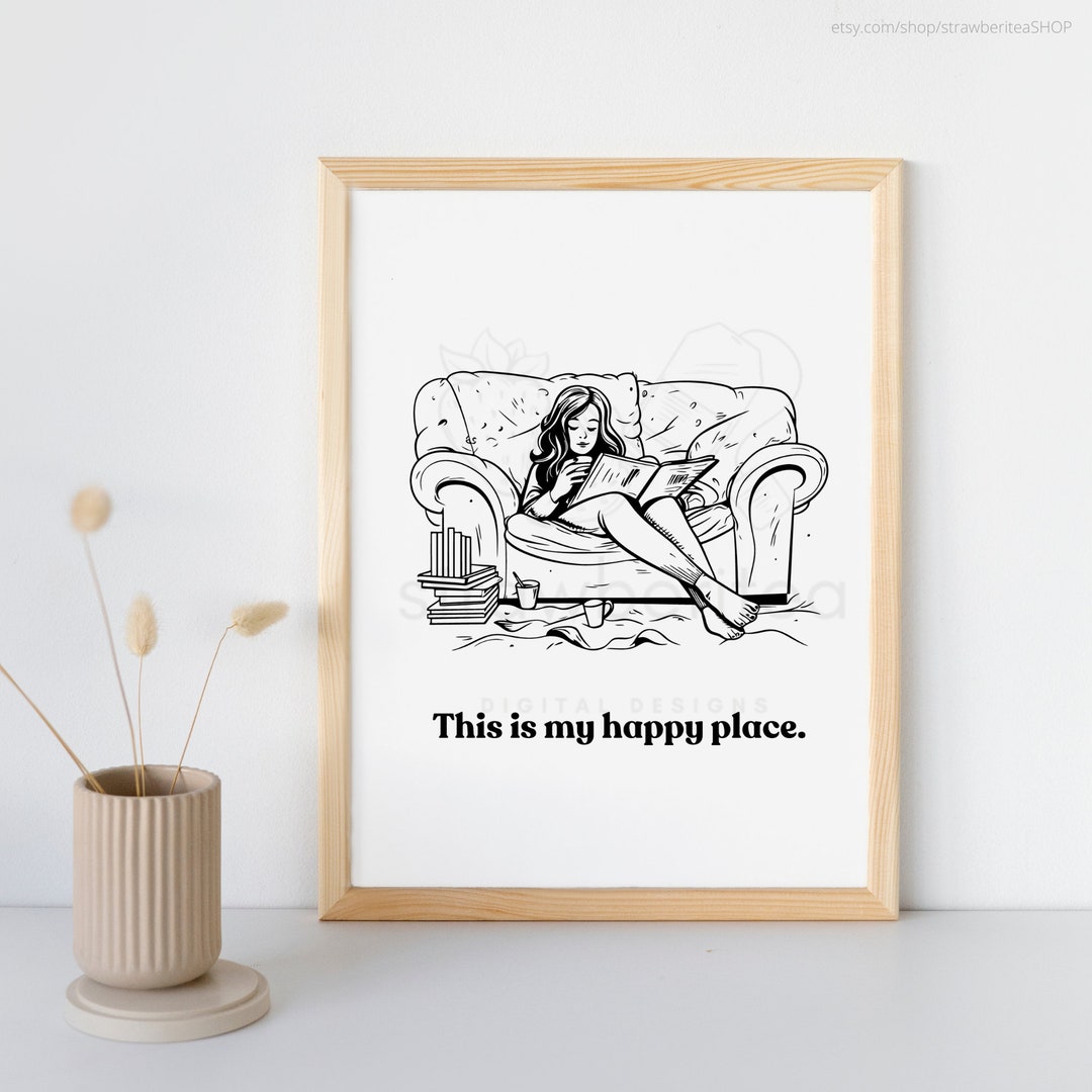 This is My Happy Place Art Print - PDF, JPG Digital Download - Gift for ...